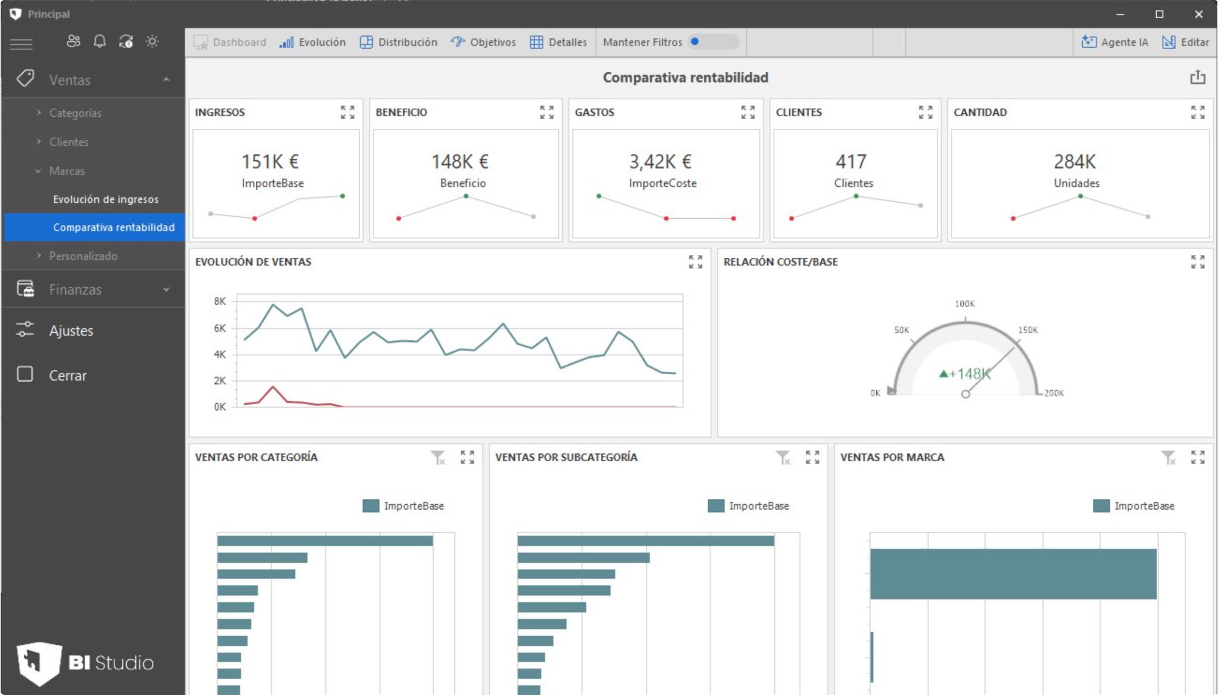 Conectar Noray Dashboards e Informes BI Studio - Conecta Software
